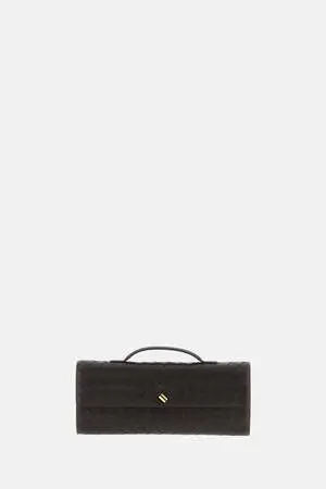 Bottega Veneta Bottega Veneta Andiamo Clutch With Intrecciato Weave Marrone