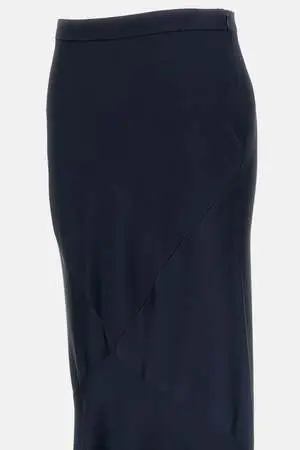 Max Mara Long Envers Satin Skirt - Blu