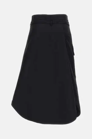 Bottega Veneta Asymmetric Wrap Midi Skirt