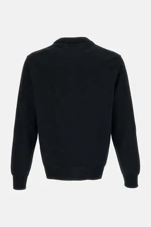 Givenchy Crewneck Knit Pullover With Couture Seam - Black