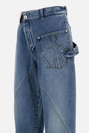 JW Anderson Twisted Stitch Jeans - Blu