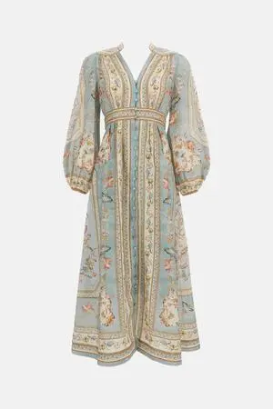 Zimmermann Roselight Plunge Mini Dress - Multicolor