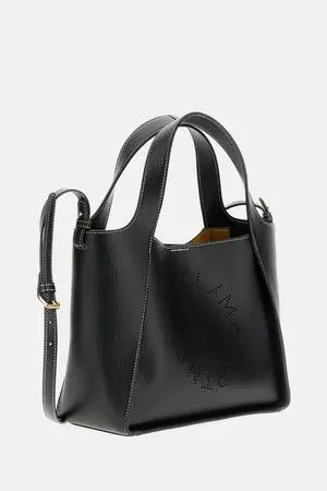 Stella McCartney Logo Tote Bag With Shoulder Strap, Grainy Alter Mat