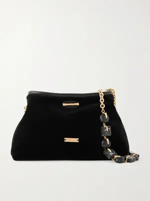 Cult Gaia Kiraz Mini Beaded Clutch - Black