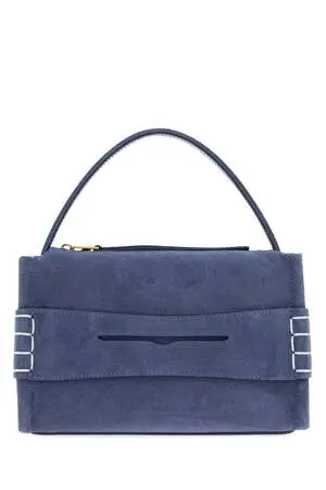 JW Anderson Suede Leather Small Loafer Handbag - Blue