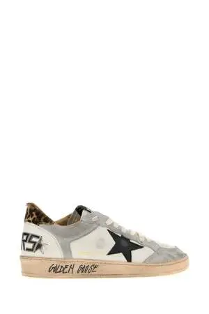 GOLDEN GOOSE Ball Star Two-tone Leather And Suede Sneakers - White