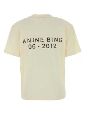 ANINE BING Cream Cotton Wagner T-shirt