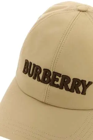 Burberry Beige Gabardine Baseball Cap