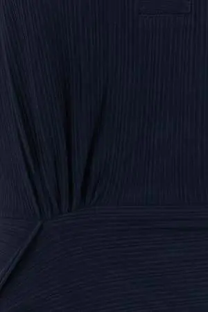 Victoria Beckham Navy Stretch Cotton Polo Shirt