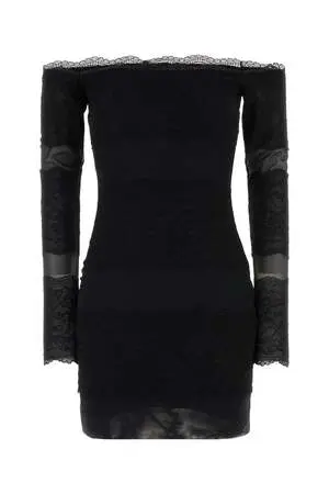 Blumarine Lace And Mesh Mini Dress