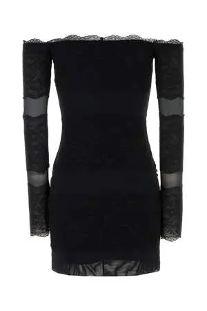 Blumarine Lace And Mesh Mini Dress
