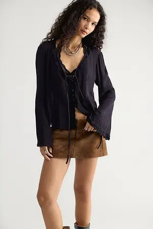 Free People Amarella Blouse - Black