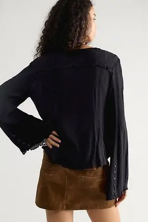 Free People Amarella Blouse - Black