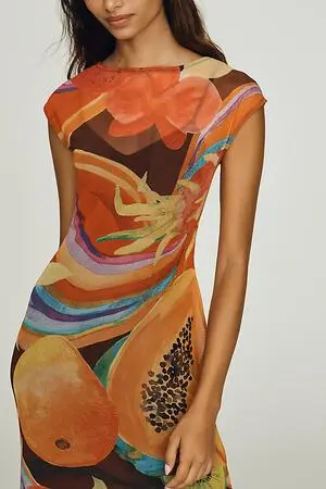 NEVER FULLY DRESSED Rio Mesh Midi Dress