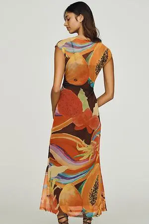 NEVER FULLY DRESSED Rio Mesh Midi Dress