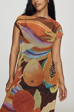 NEVER FULLY DRESSED Rio Mesh Midi Dress