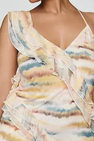 BL-NK Skyler Asymmetrical Ruffled Tank Top