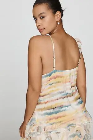 BL-NK Skyler Asymmetrical Ruffled Tank Top