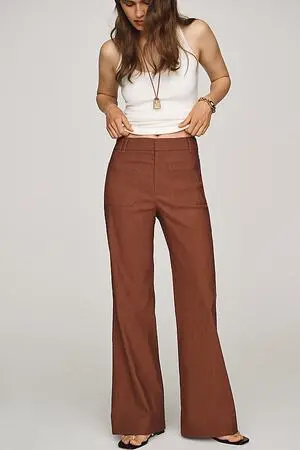 Maeve Jude Trousers Wide Leg, High Rise - Russet