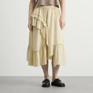 You Must Create Draped Midi Skirt