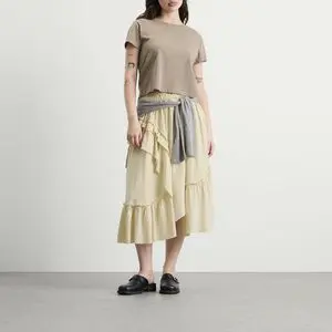 You Must Create Draped Midi Skirt