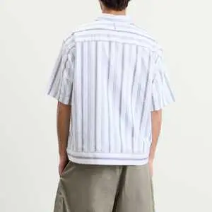 Nn07 Reed Boxy Short Sleeve Shirt - Blue Stripe