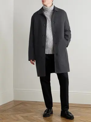 Mr P. Checked Double-faced Wool And Cashmere-blend Coat