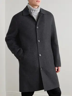 Mr P. Checked Double-faced Wool And Cashmere-blend Coat