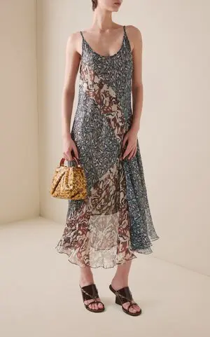 Dries Van Noten Dibelle Silk Midi Dress