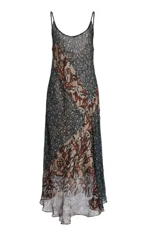 DRIES VAN NOTEN Dries Van Noten "Dibelle" Silk Midi Dress