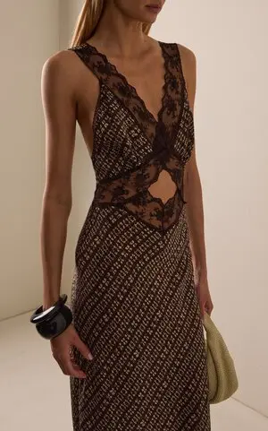 SIR. Astrid Cutout Satin Maxi Slip Dress