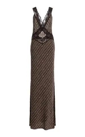 SIR. Astrid Cut Out Satin Maxi Slip Dress - Multi