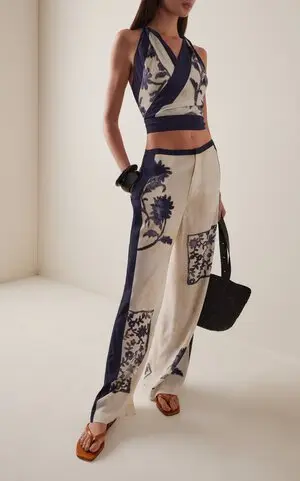 SIR. Phillipa Halter Chiffon Scarf Top