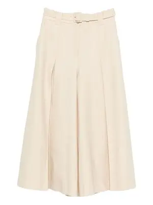 ZIMMERMANN Zimmermann Wide Leg Belted Wool Blend Trousers