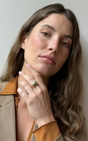 Nak Armstrong 20k Rose Gold Double Lifting Baton Ring