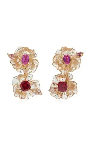 ANABELA CHAN Ruby Petunia Earrings - Red