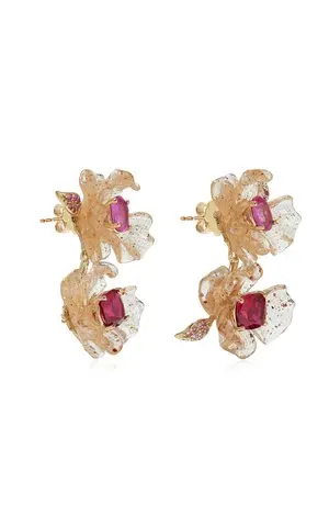 ANABELA CHAN Ruby Petunia Earrings