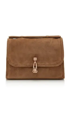 Gabriela Hearst Small Leonora Suede Satchel Bag - Brown