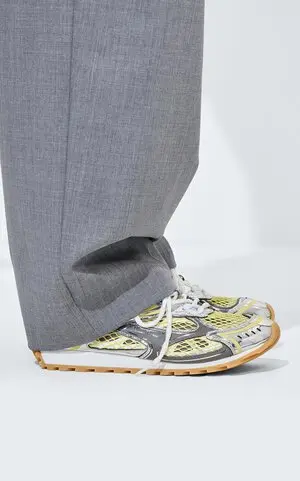 Bottega Veneta Orbit Lace-up Technical Fishnet Sneakers