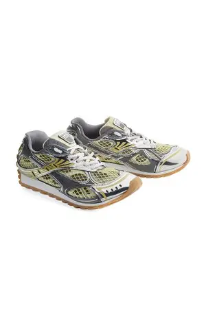 Bottega Veneta Orbit Lace-up Technical Fishnet Sneakers