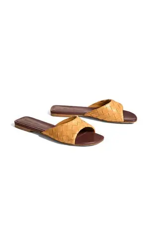 Bottega Veneta Livia Flat Intrecciato Leather Sandals