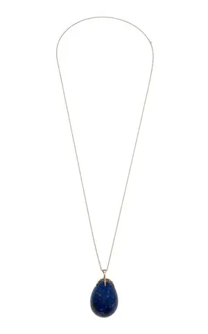 Annette Ferdinandsen Claw With Lapis Egg Necklace