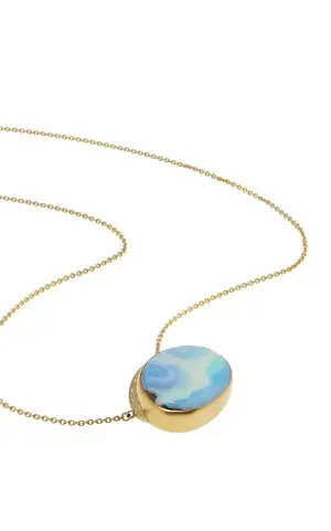 Annette Ferdinandsen 18k Yellow Gold Boulder Opal And Diamond Necklace