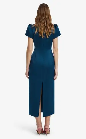 LEO LIN Emmeline Embellished Maxi Dress Teal