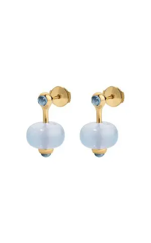 SARAH EISMAN STUDIO 18k Yellow Lith Bead Earrings