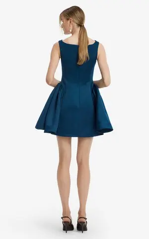 LEO LIN Zaya Embellished Mini Dress Teal