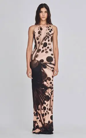 ANDRÉS PAJÓN Orchid Printed Maxi Dress