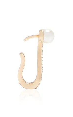 MARIE MAS 18k Rose Gold Pearl And Diamond Ear Jewel