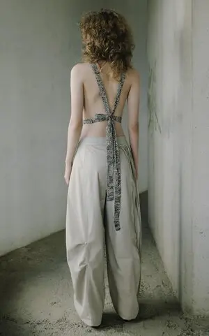 MAZ MANUELA ÁLVAREZ Baggy Leather Fringe Trousers