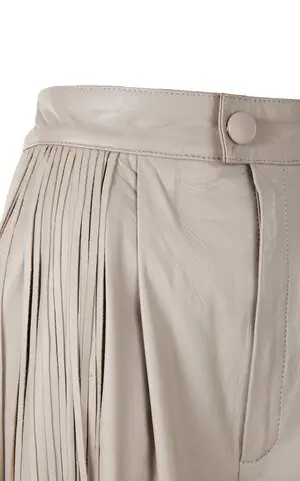 MAZ MANUELA ÁLVAREZ Baggy Leather Fringe Trousers